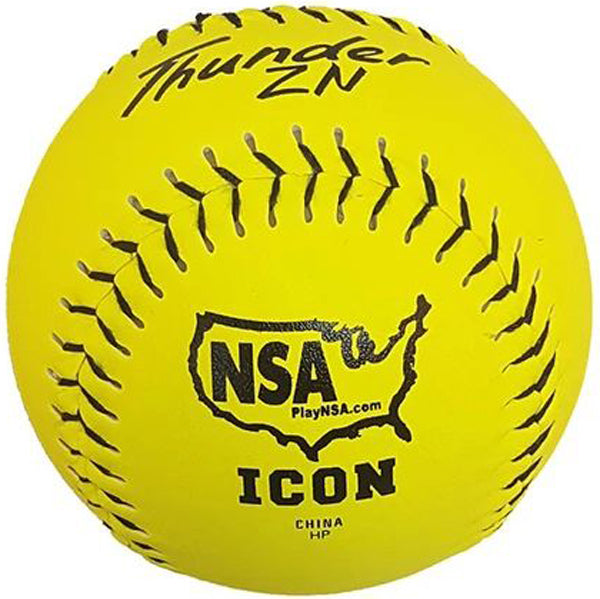Dudley NSA Thunder ZN ICON 12" 44/400 Composite Slowpitch Softballs: 4 ...